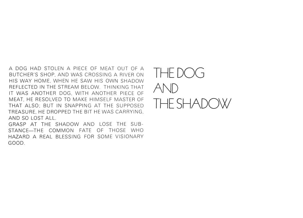 Aesop's Fables: The Dog And The Shadow - Hornseys Gallery - Ripon ...