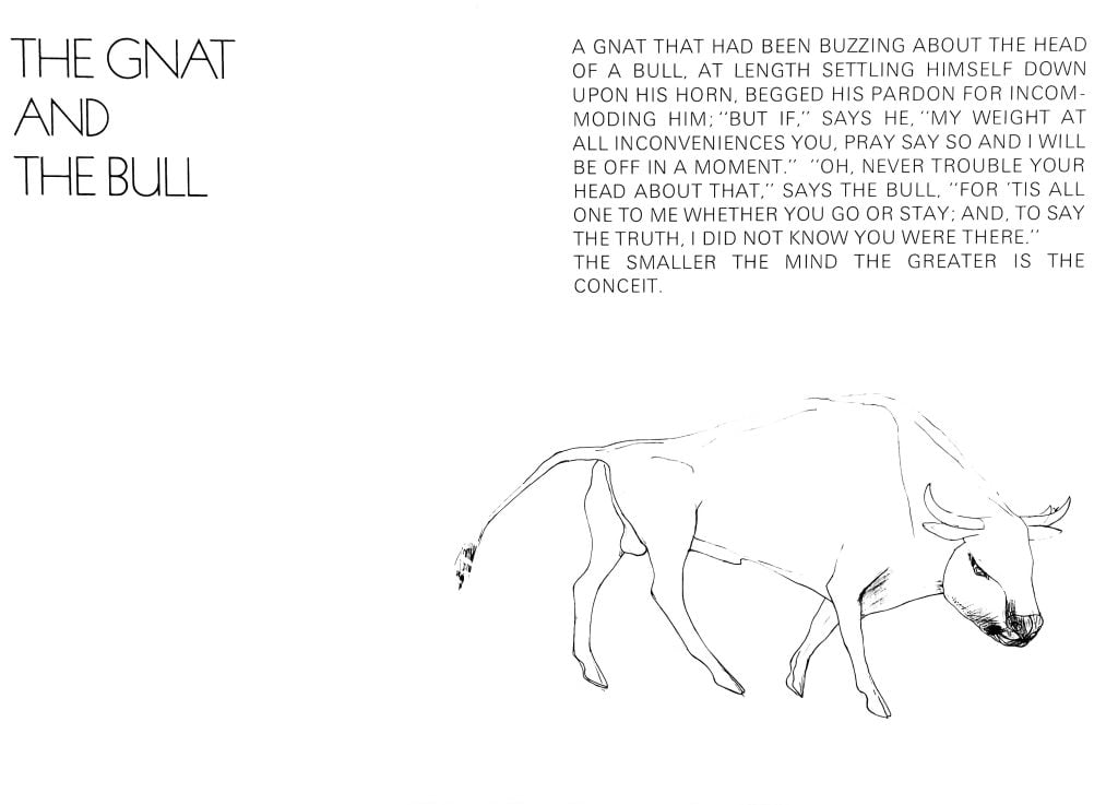 Aesop's Fables: The Gnat And The Bull - Hornseys Gallery - Ripon, North ...