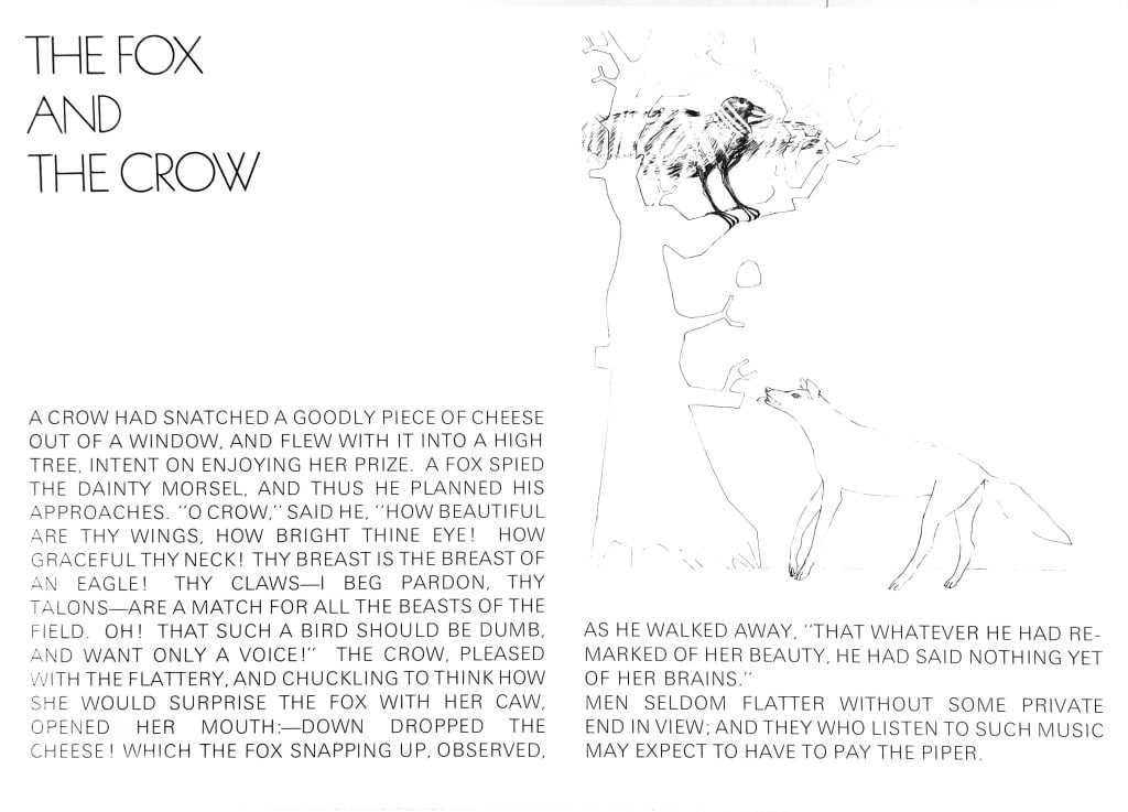 Aesop's Fables: The Fox And The Crow - Hornseys Gallery - Ripon, North ...