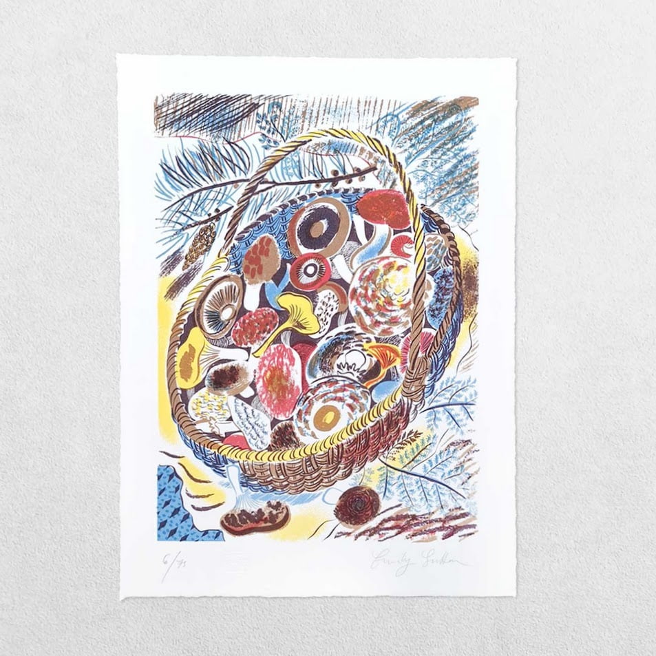 FOREST MUSHROOMS – ORIGINAL SCREENPRINT - Hornseys Gallery - Ripon ...