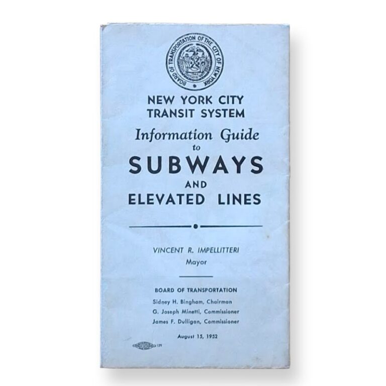 New York City Transit System Information Guide To Subways And Elevated ...